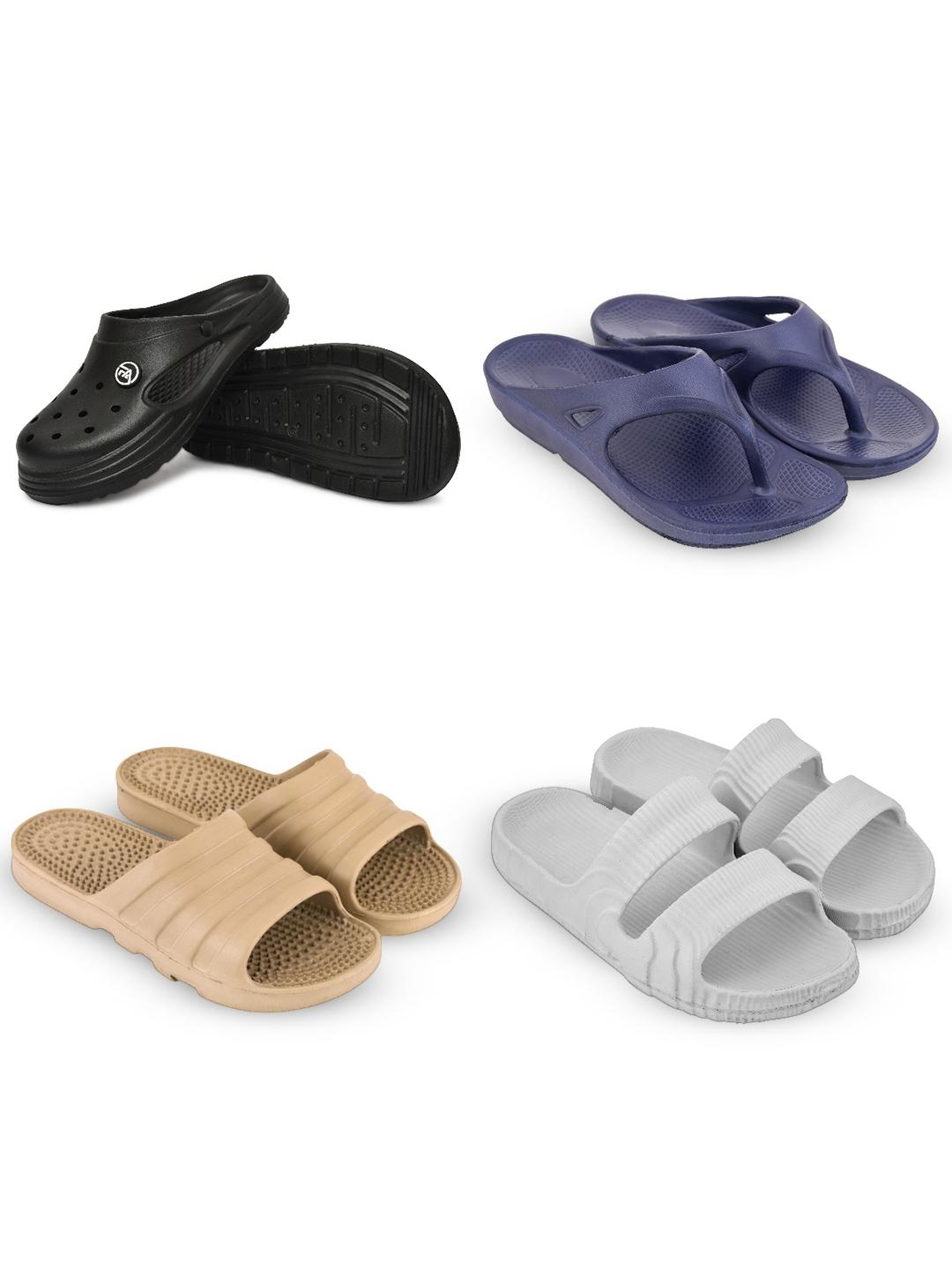 Buy Feel Alive Men Pack Of 4 Sliders - Flip Flops for Men 36622267 | Myntra