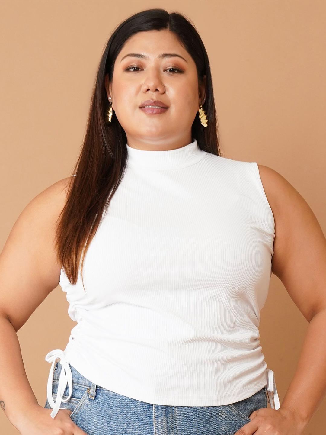Buy U&F Beyond Women Plus Size High Neck Tank Crop Top - Tops for Women ...