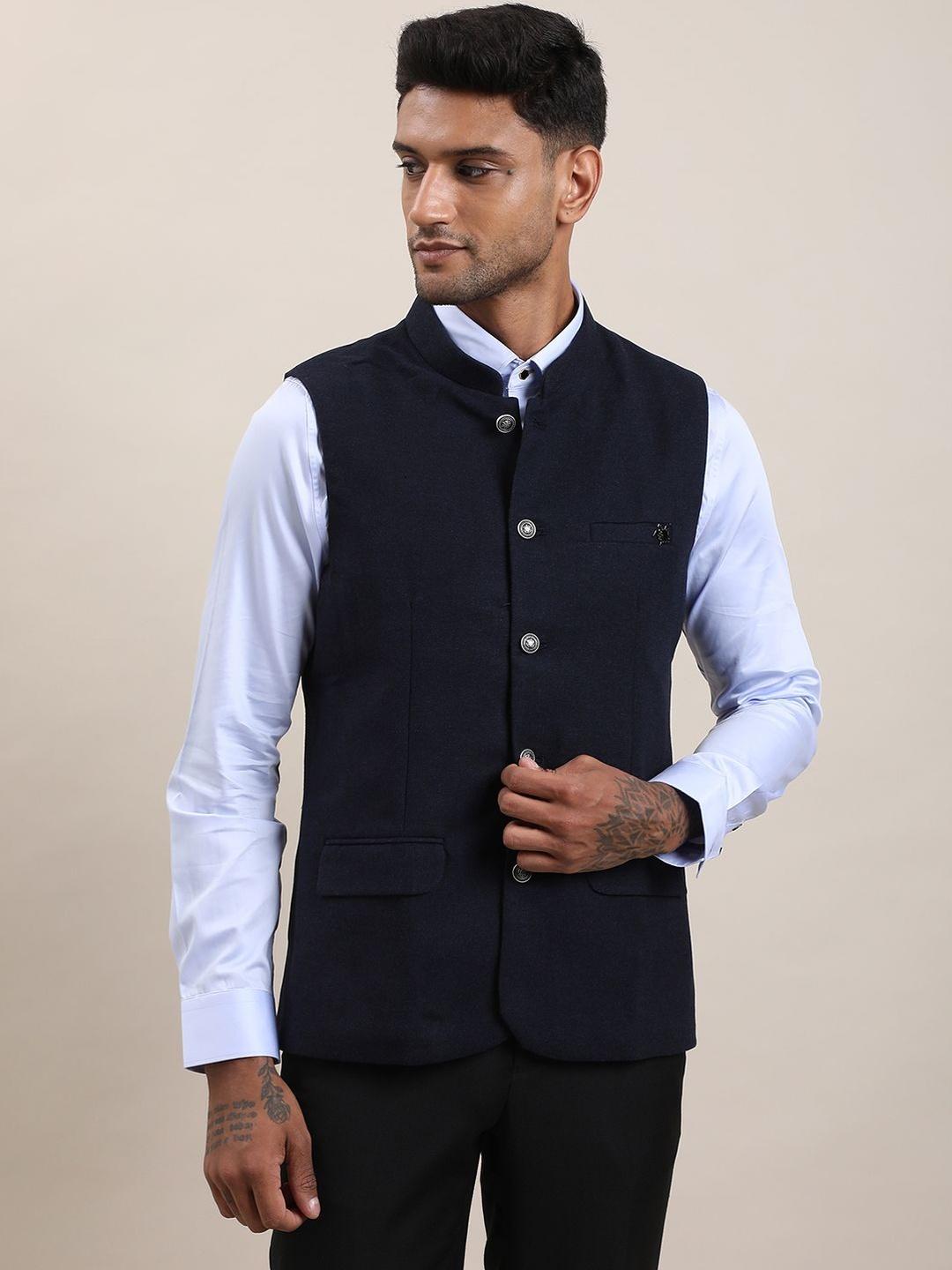 Buy Turtle Mandarin Collar Neck Nehru Jackets - Nehru Jackets for Men ...