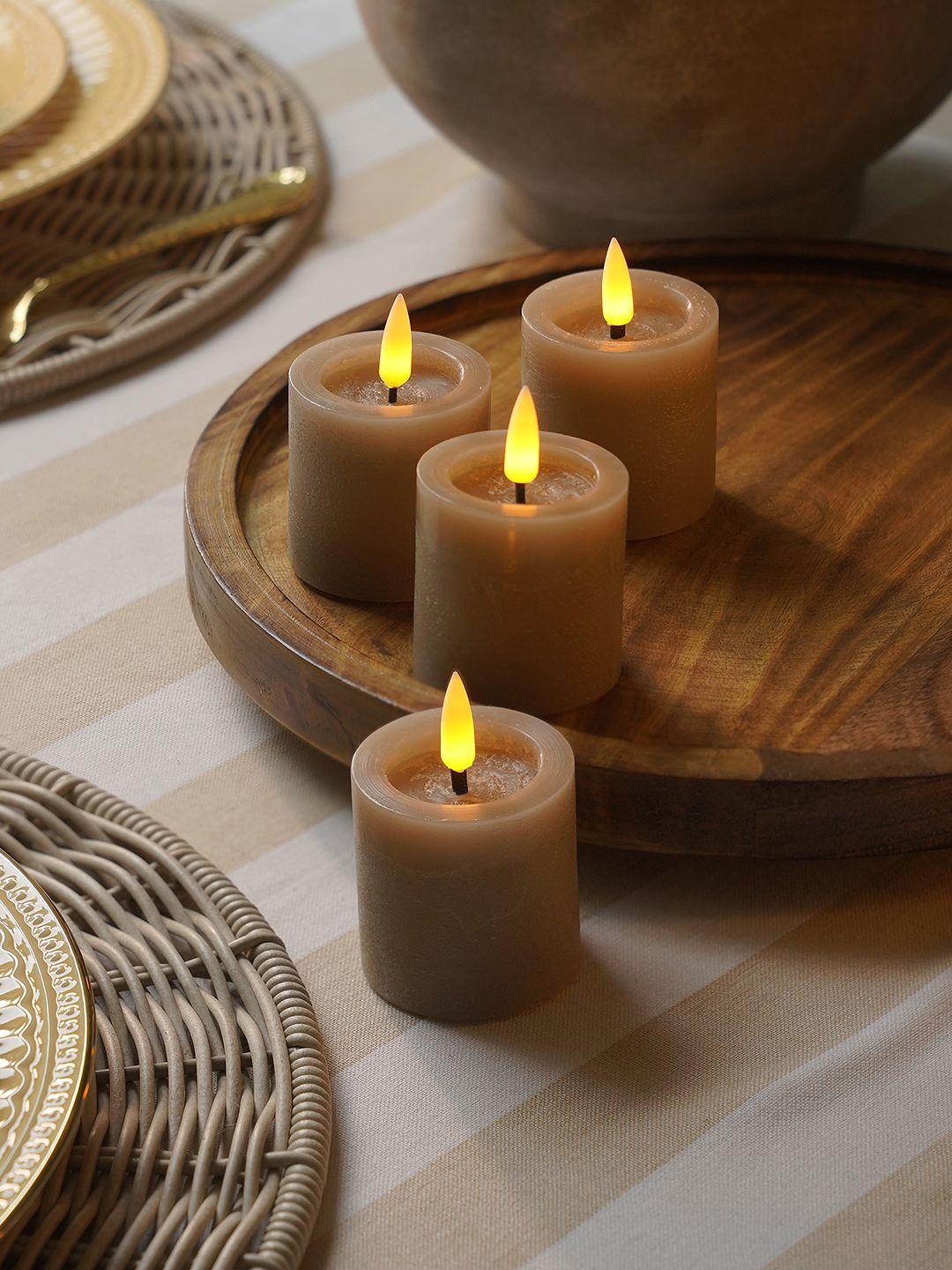 Buy Pure Home And Living Grey LED Tea Light Candle - Candles for Unisex ...