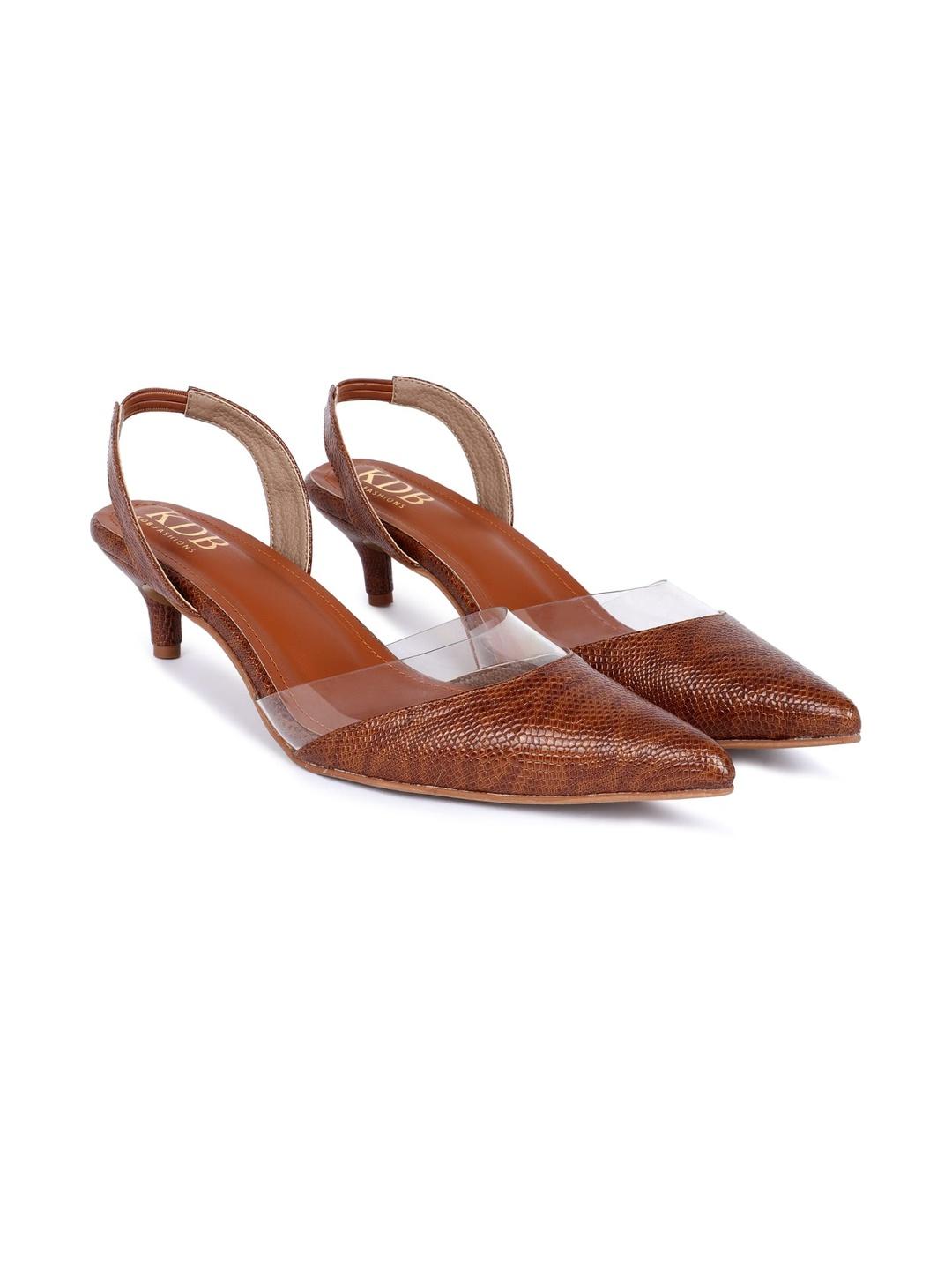Buy KDB FASHIONS Women Skin Printed Kitten Heeled Sandals - Heels for ...