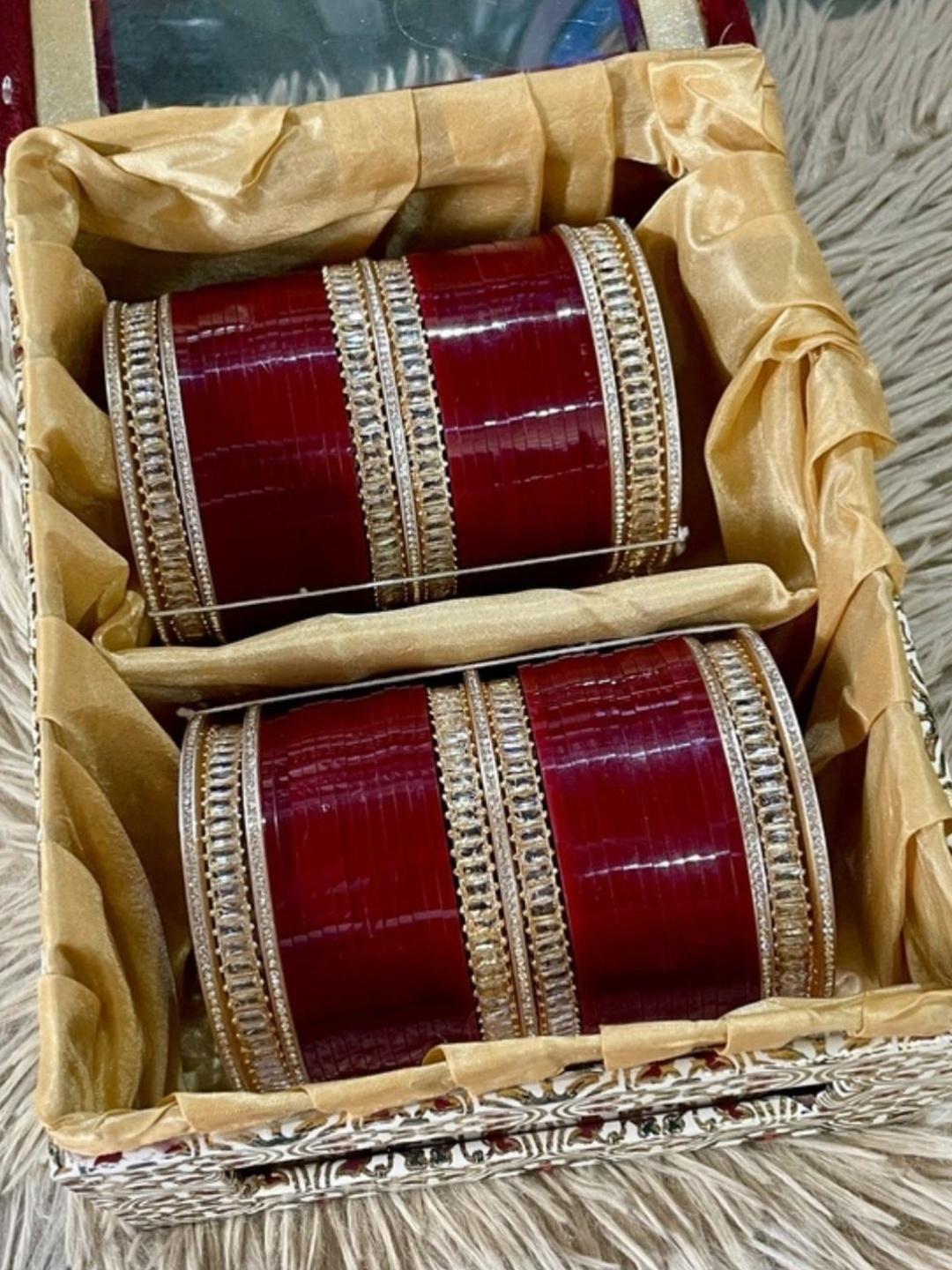 Buy Lybashine Women Gold Plated American Diamond Studded Bridal Wedding ...