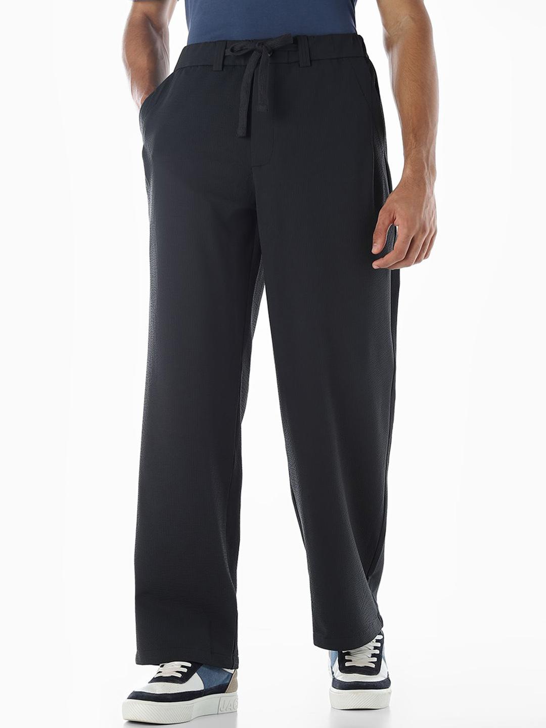 Buy Jack & Jones Men Loose Fit High Rise Chinos Trousers - Trousers for ...