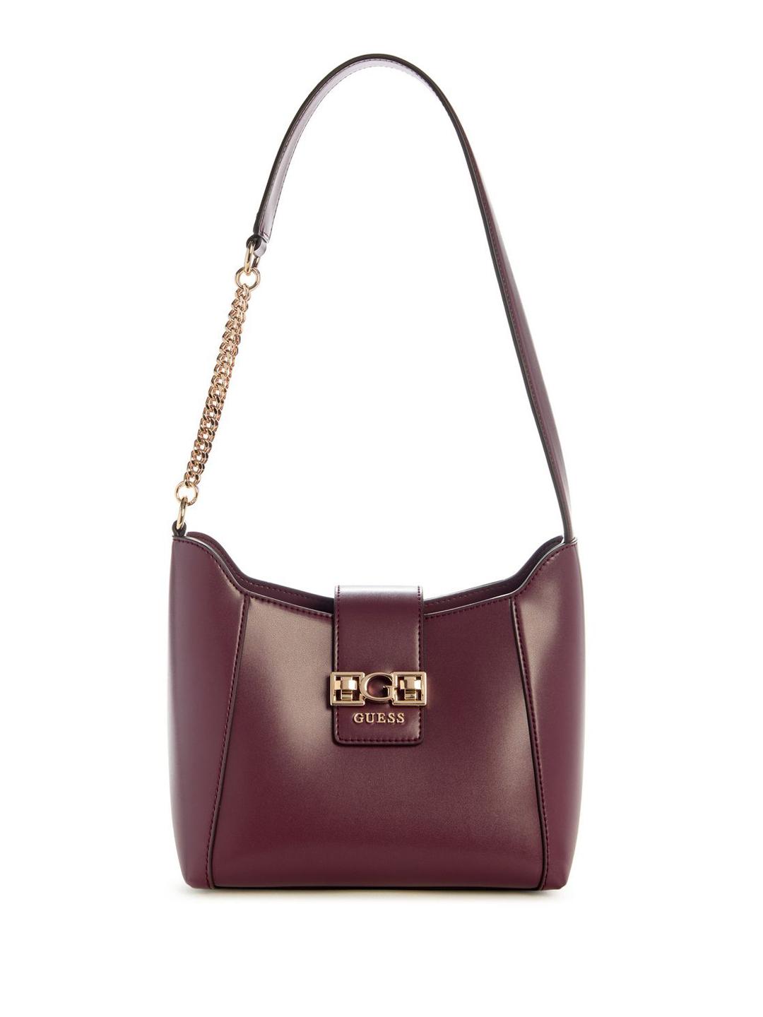 Buy GUESS Women Solid Structured Shoulder Bag - Handbags for Women ...