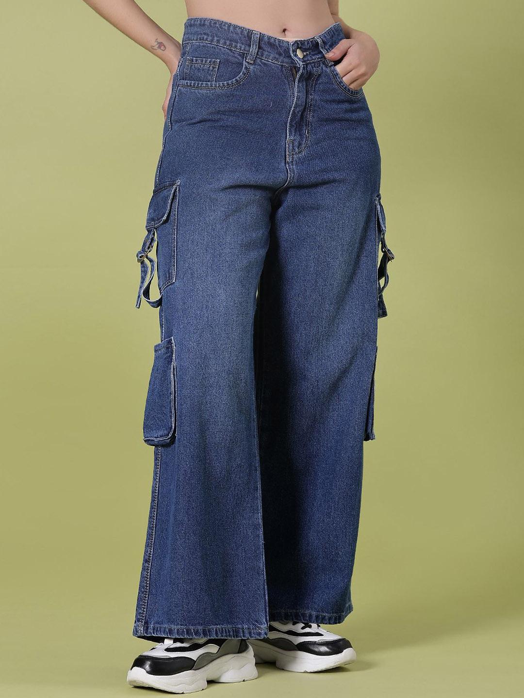 Buy V Mart Women Regular Fit High Rise Light Fade Jeans - Jeans for ...