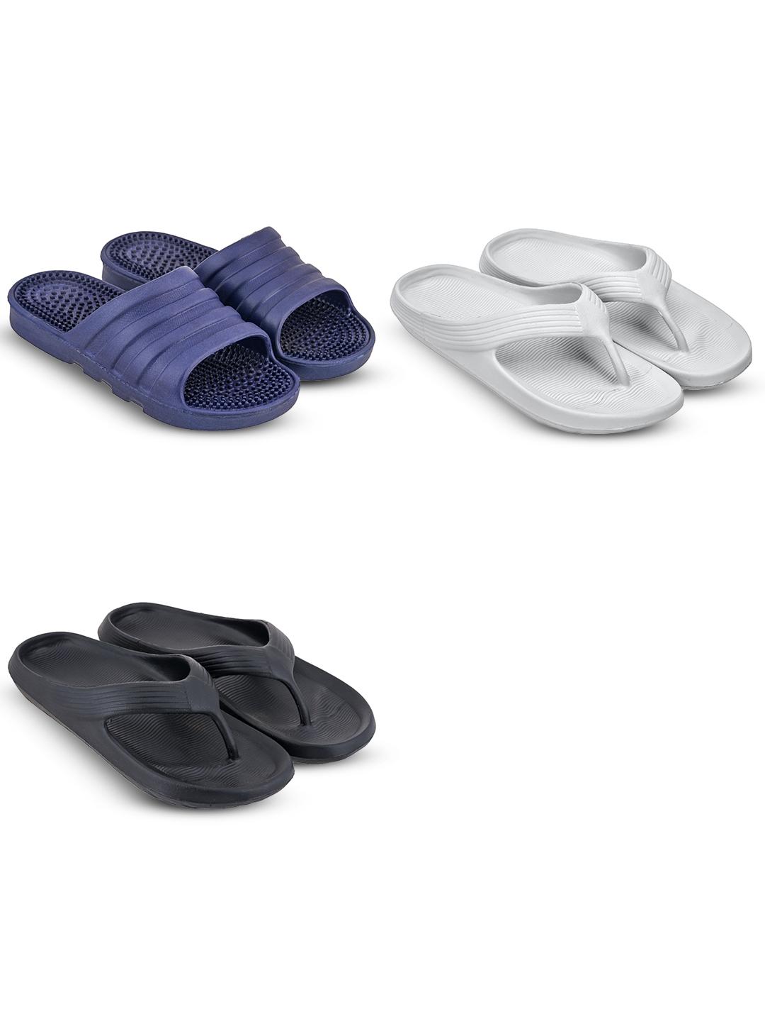 Buy Feel Alive Men Set Of 3 Ultra Comfortable Lightweight Flip Flops ...
