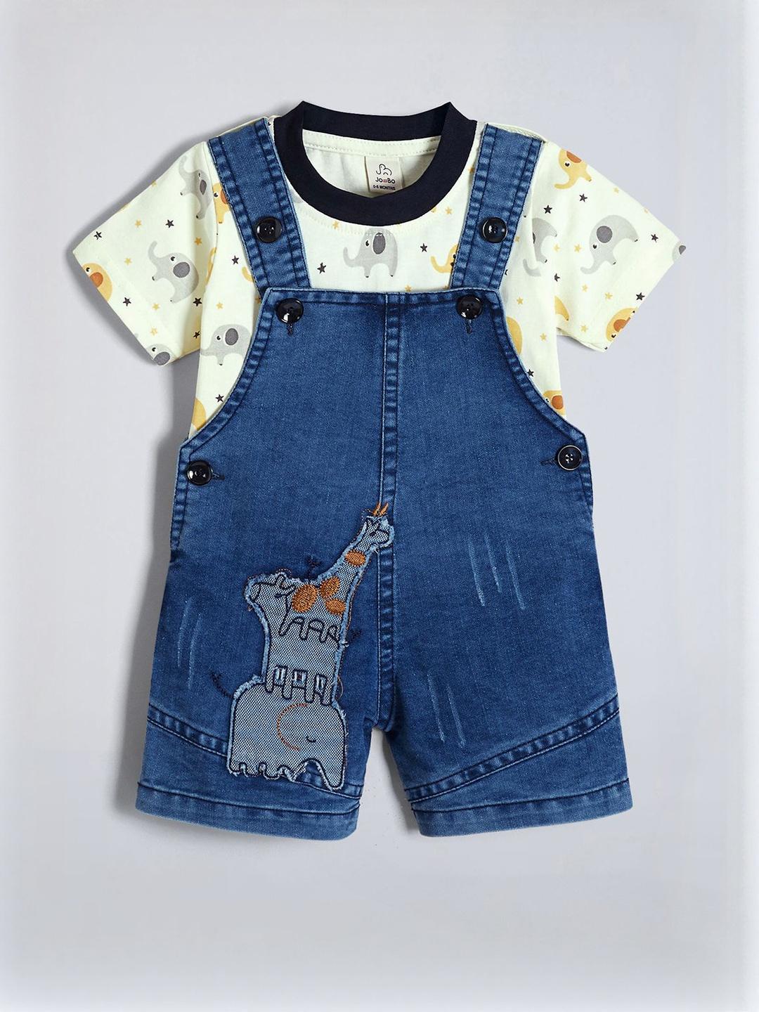 Buy Hopscotch Boys Yellow Pure Cotton Printed Clothing Set - Clothing ...
