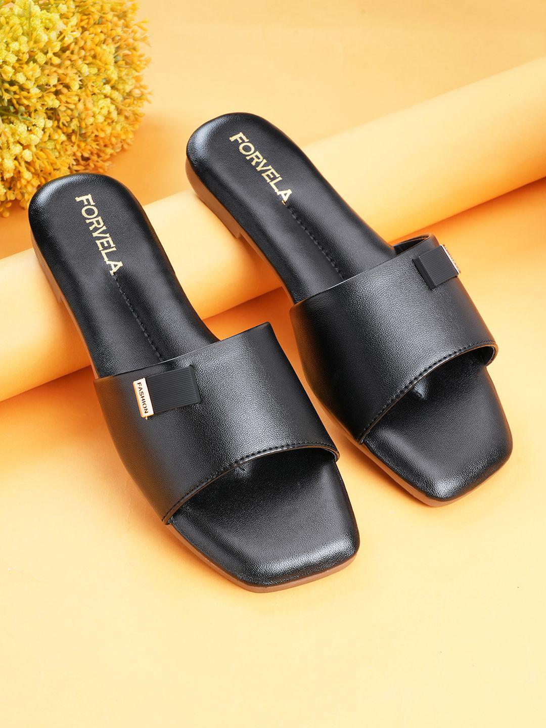 Buy FORVELA Women Textured Comfortable Stylish Designer Open Toe Flats ...