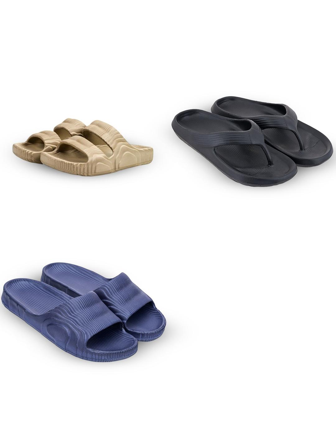 Buy Feel Alive Set Of 3 Ultra Comfortable Lightweight Thong Flip Flops ...
