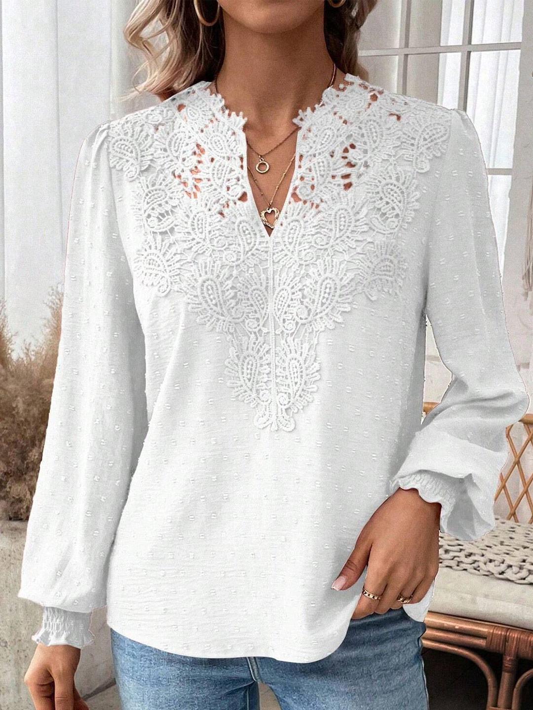 Buy StyleCast Women V Neck Paisley Embroidered Top - Tops for Women ...