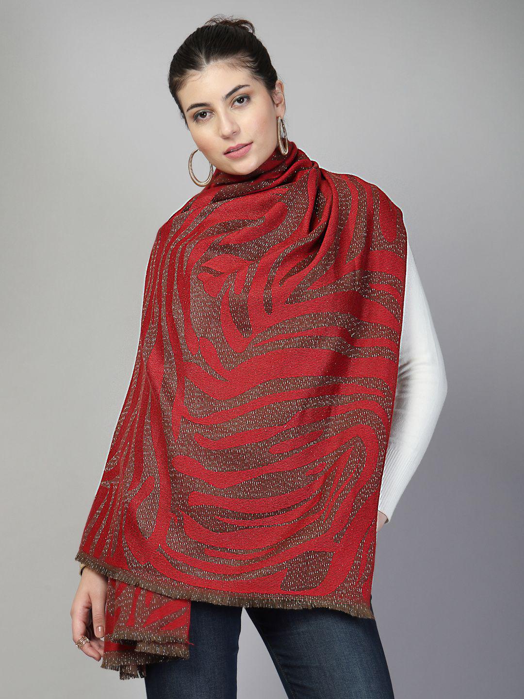 Buy Mafadeny Women's Stylish Self Design Subtle Shine Stole - Stoles ...
