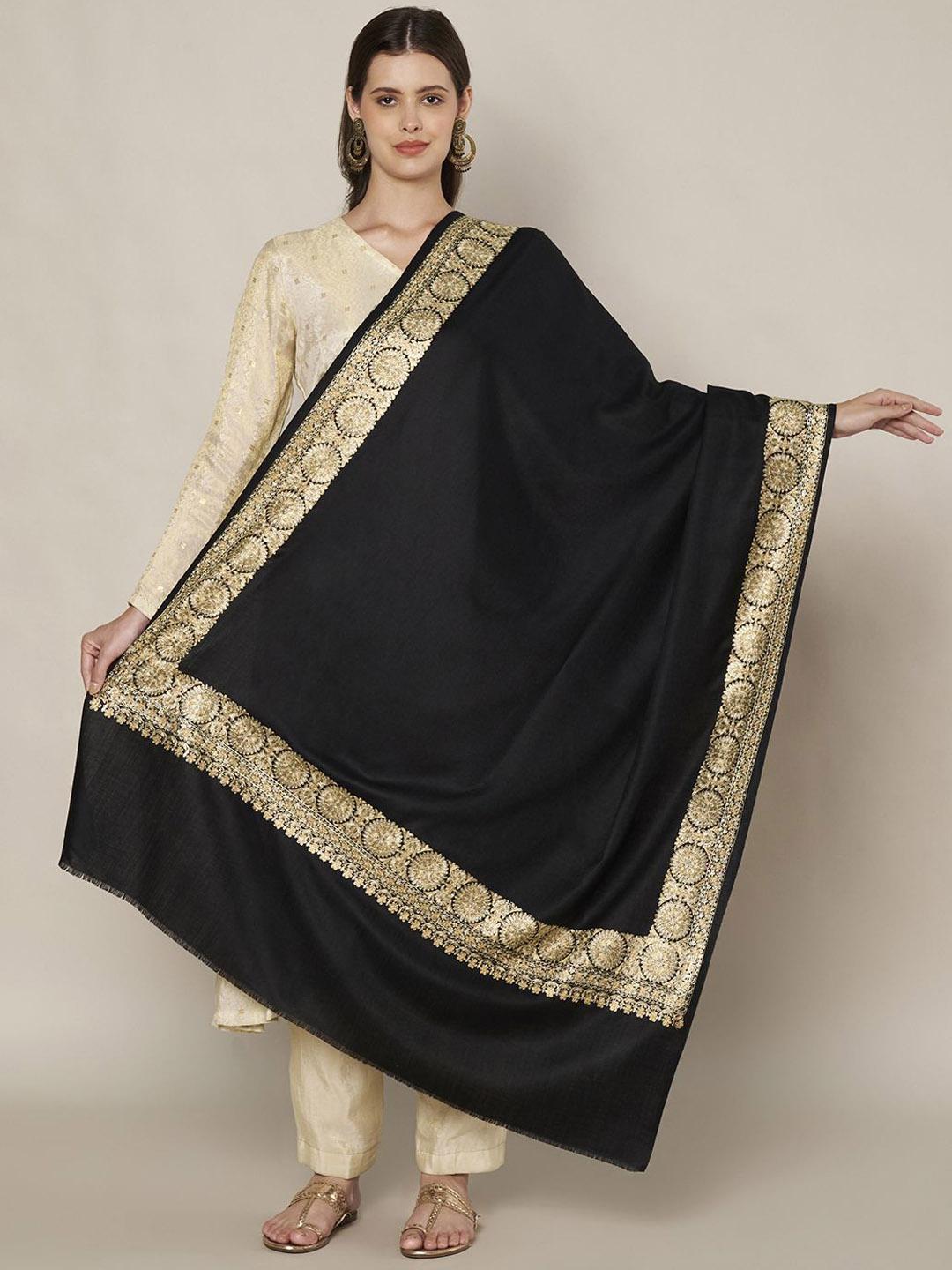 Buy MUFFLY Floral Embroidered Shawl - Shawl for Women 36686917 | Myntra