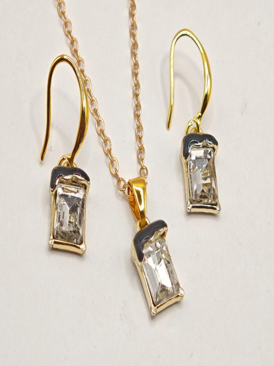 Buy SAPRAA TRENDS Gold Plated American Diamond Studded Anti Tarnish ...