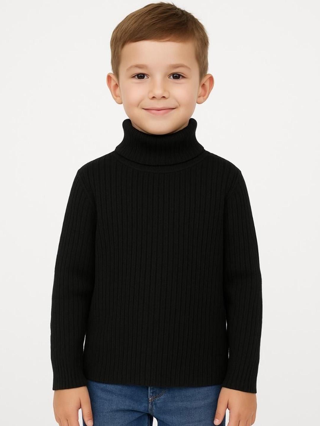 Buy NEO10 Boys Ribbed High Neck Full Sleeve Sweater - Sweaters for Boys ...