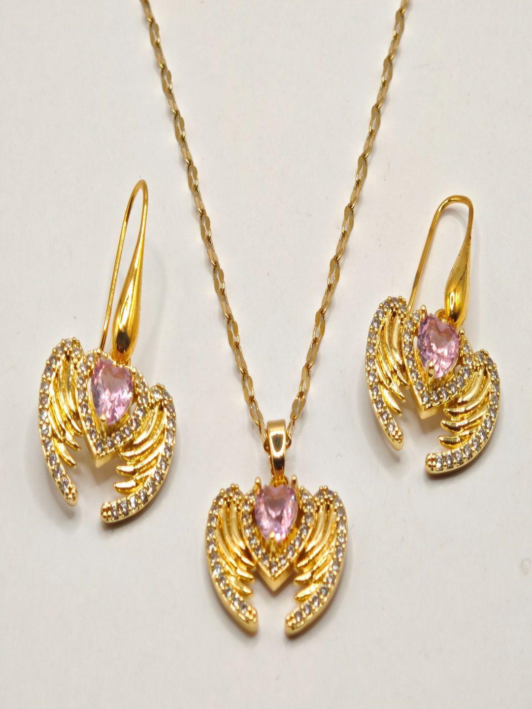 Buy SAPRAA TRENDS Gold Plated American Diamond Studded Anti Tarnish ...