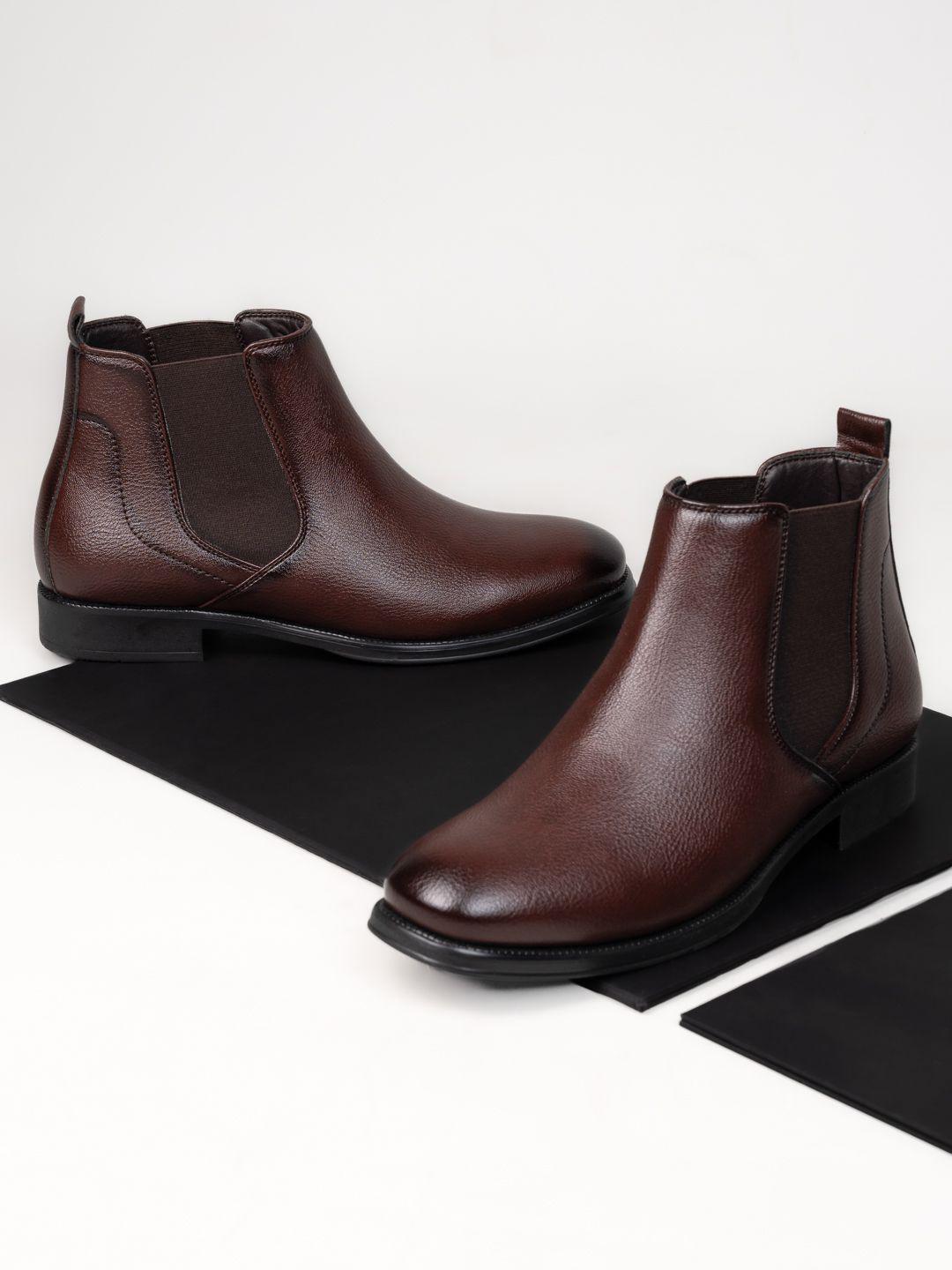 Buy The Roadster Lifestyle Co Men Block Heeled Mid Top Chelsea Boots ...