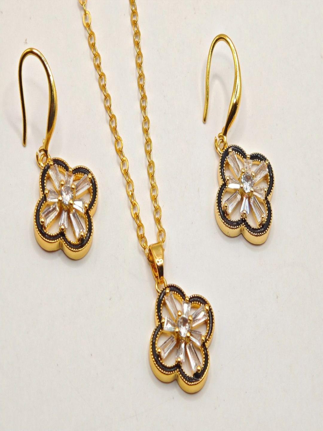 Buy SAPRAA TRENDS Gold Plated American Diamond Studded Anti Tarnish ...