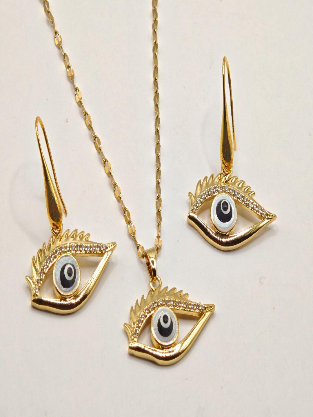 Buy SAPRAA TRENDS Gold Plated American Diamond Studded Anti Tarnish ...
