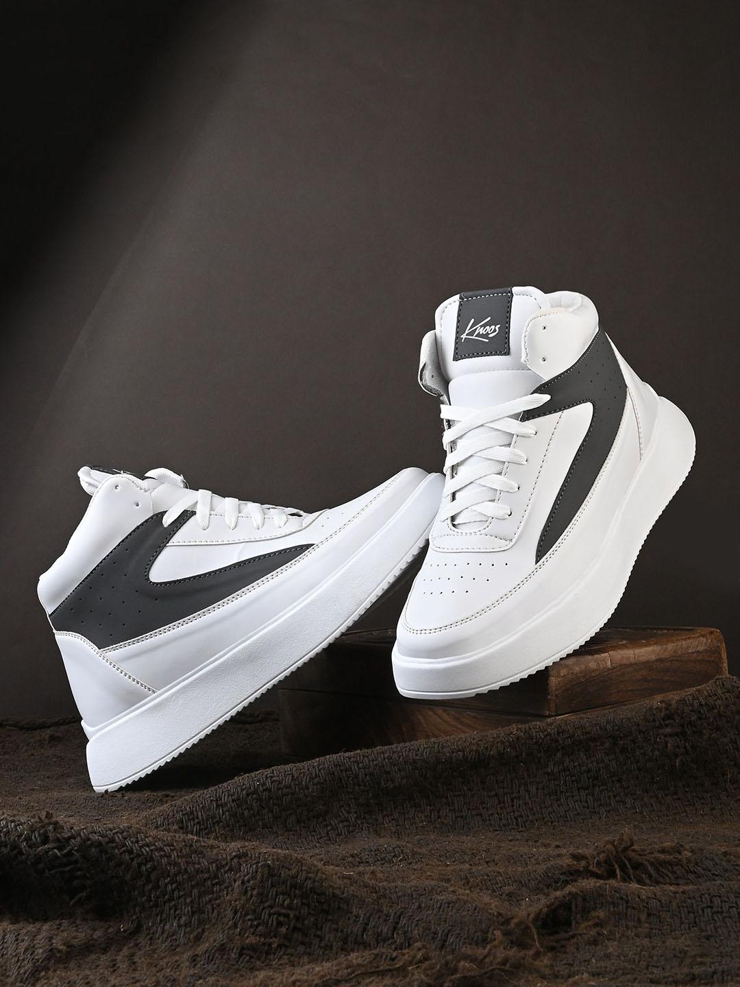 Buy Knoos Men Colourblocked Round Toe High Top Sneakers - Casual Shoes ...