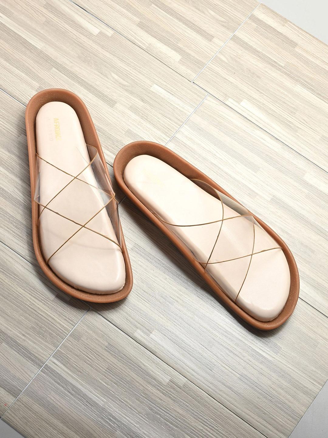 Buy AfroJack Women Transparent Open Toe Flats - Flats for Women ...