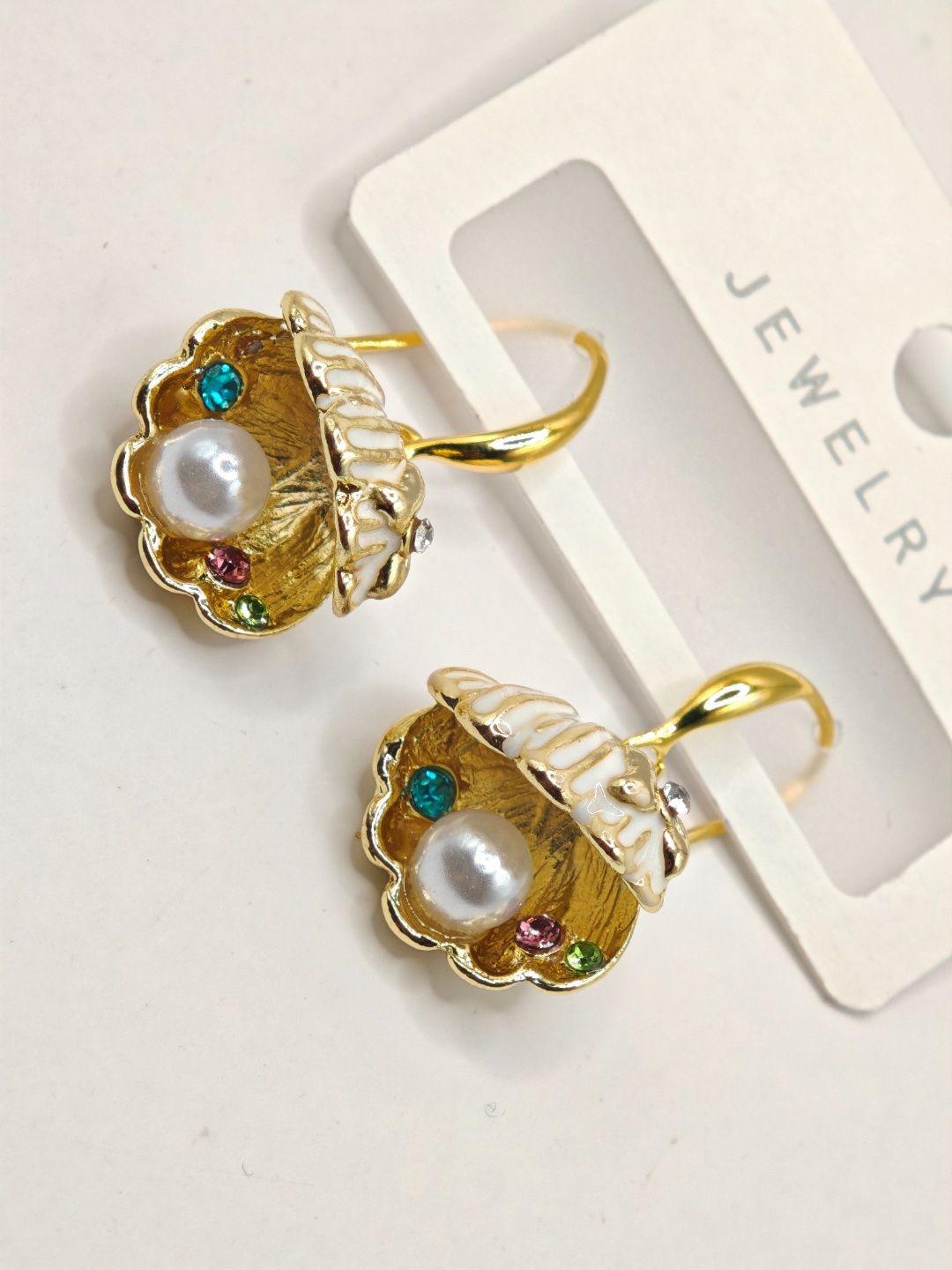 Buy SAPRAA TRENDS Gold Plated AD Studded & Pearls Beaded Anti Tarnish ...