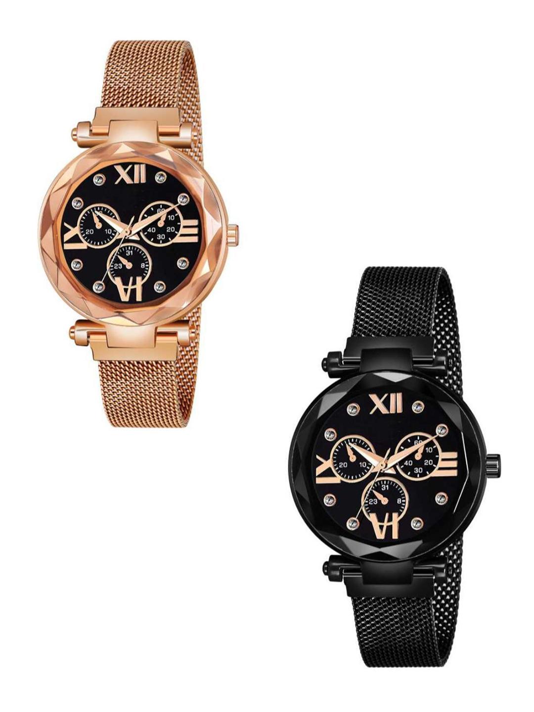 Buy Miss Perfect Women Set Of 2 Round Dial & Bracelet Style Straps ...