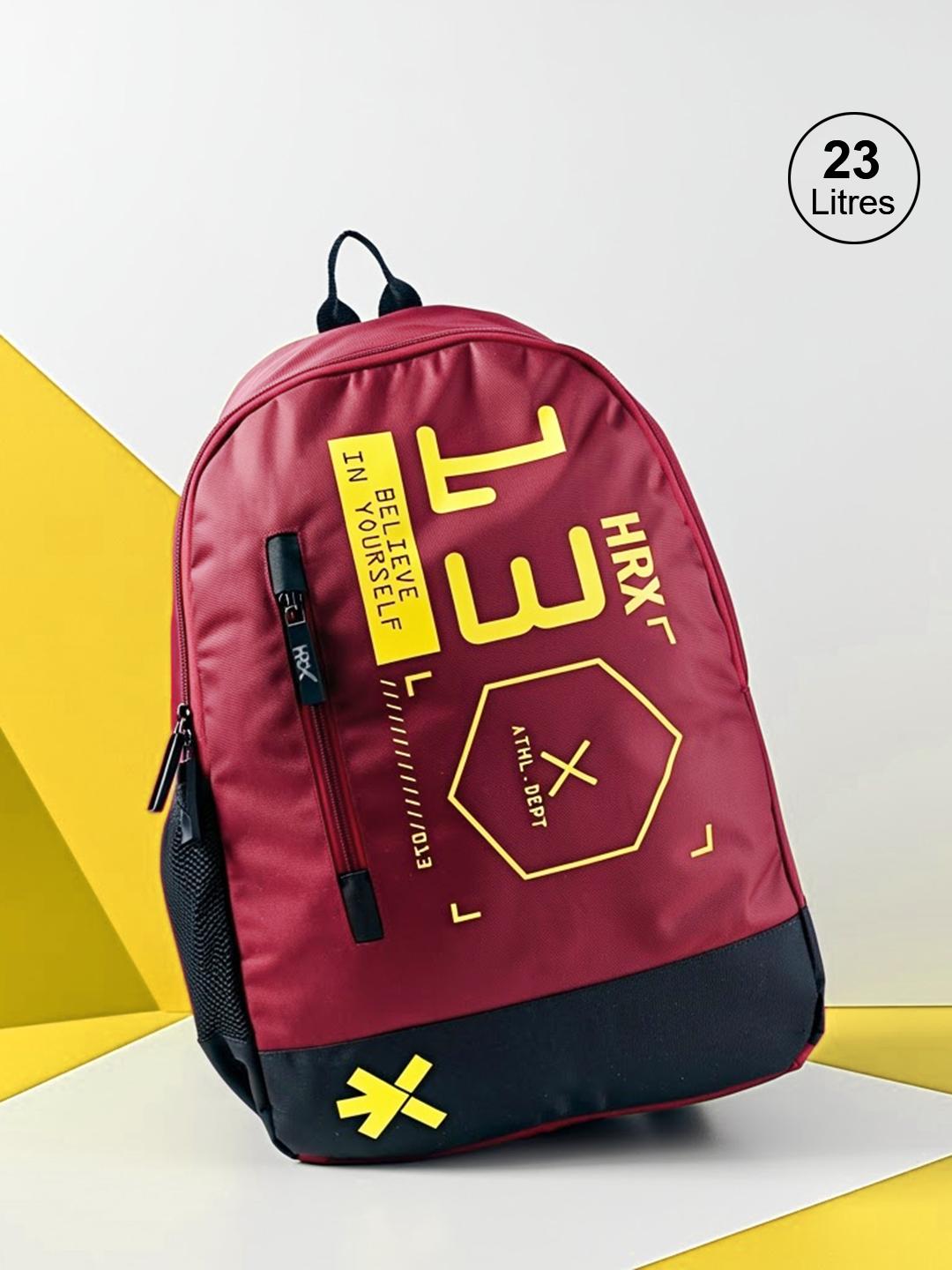 Buy HRX By Hrithik Roshan Unisex Typography Backpack 23L - Backpacks ...
