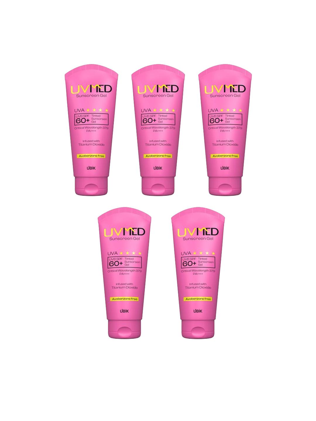 Buy UVMED Set Of 5 Tinted Sunscreen Gel SPF 60+ PA++++ 50 G Each - Body ...