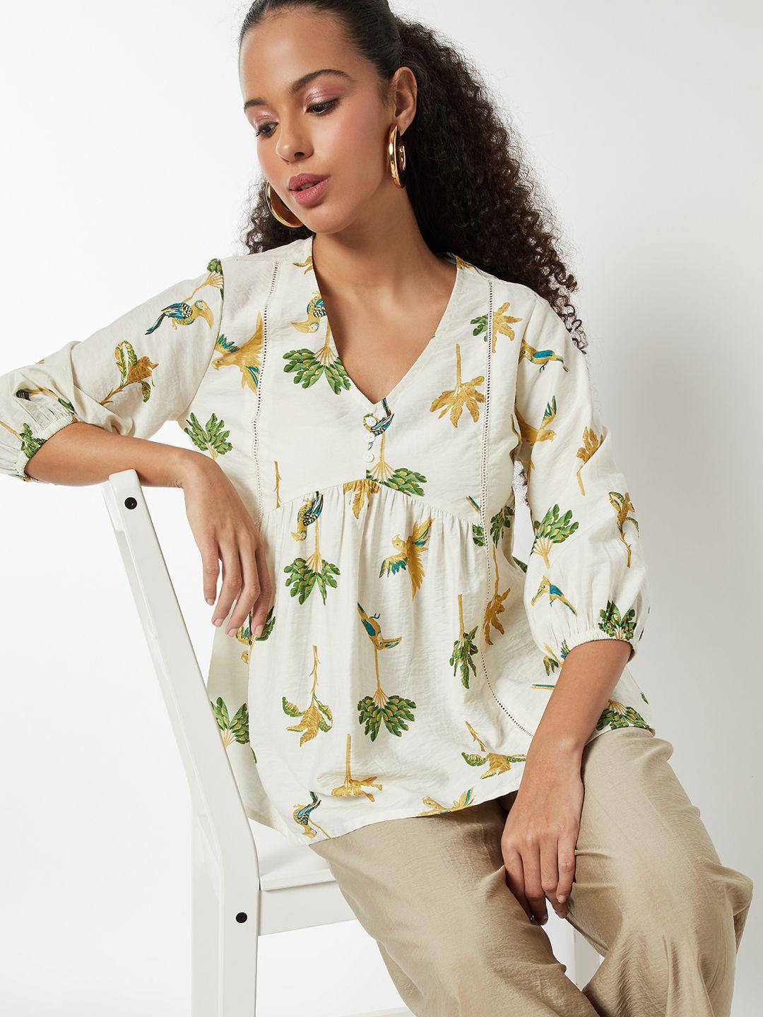 Buy Max Women Printed V Neck Tunic - Tunics for Women 36229735 | Myntra