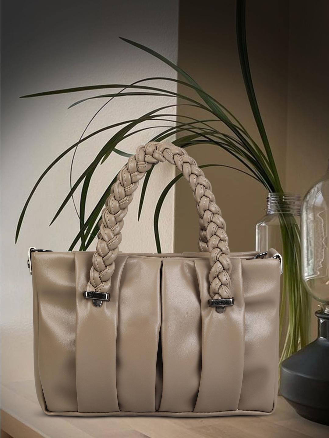 Buy Abbana Women Solid Shopper Tasselled Shoulder Bag - Handbags for ...