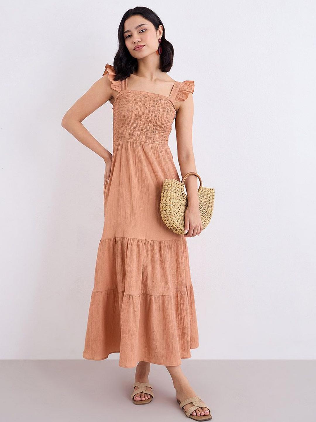 Buy Styli Women Square Neck A Line Maxi Dress - Dresses for Women ...