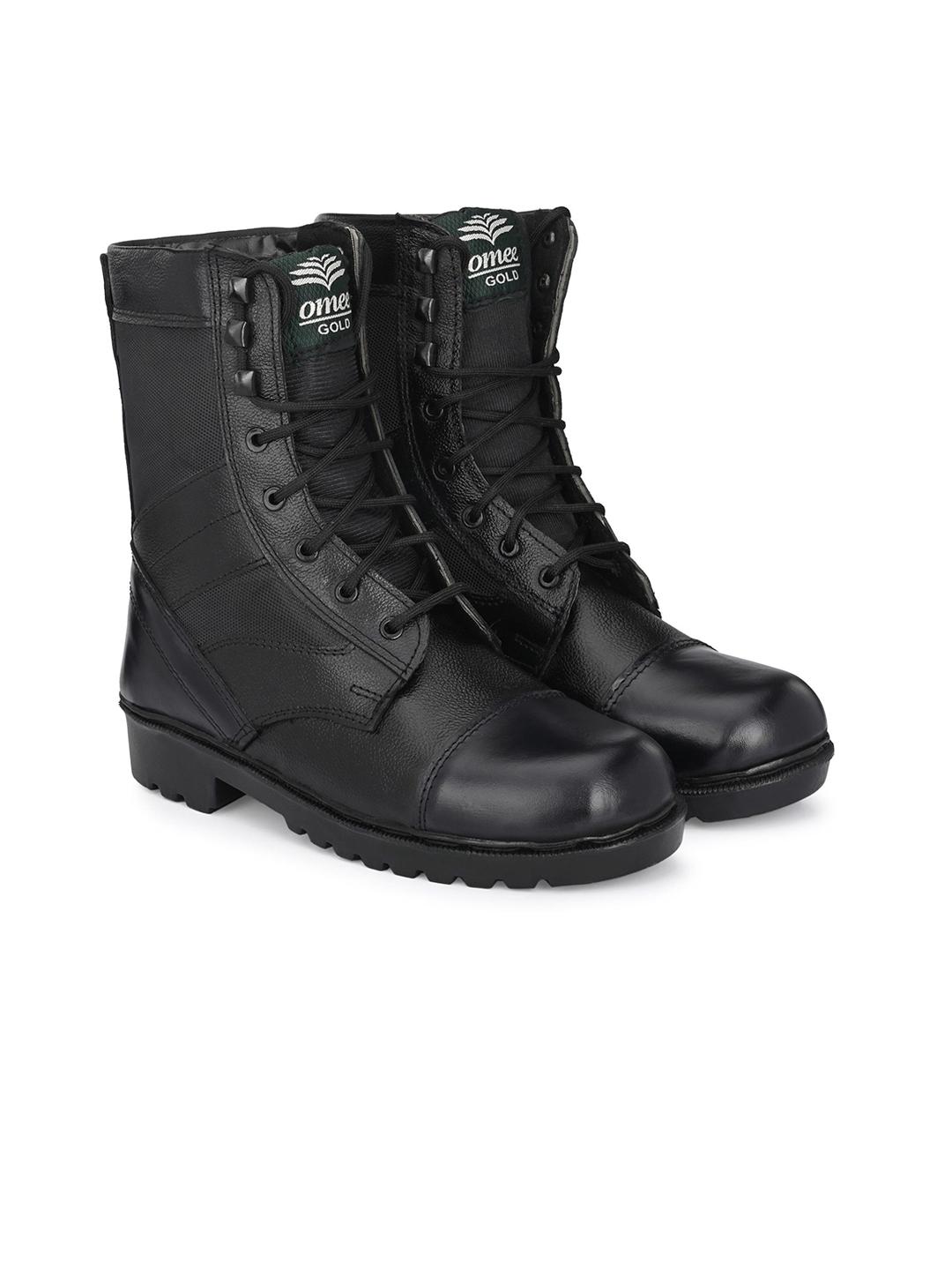 Buy Omee Gold Men NCC Military Army Long Dms Genuine Leather Combat ...