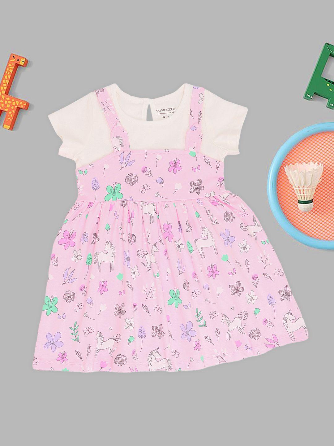 Buy Pantaloons Baby Girls Conversational Printed Round Neck Fit & Flare ...