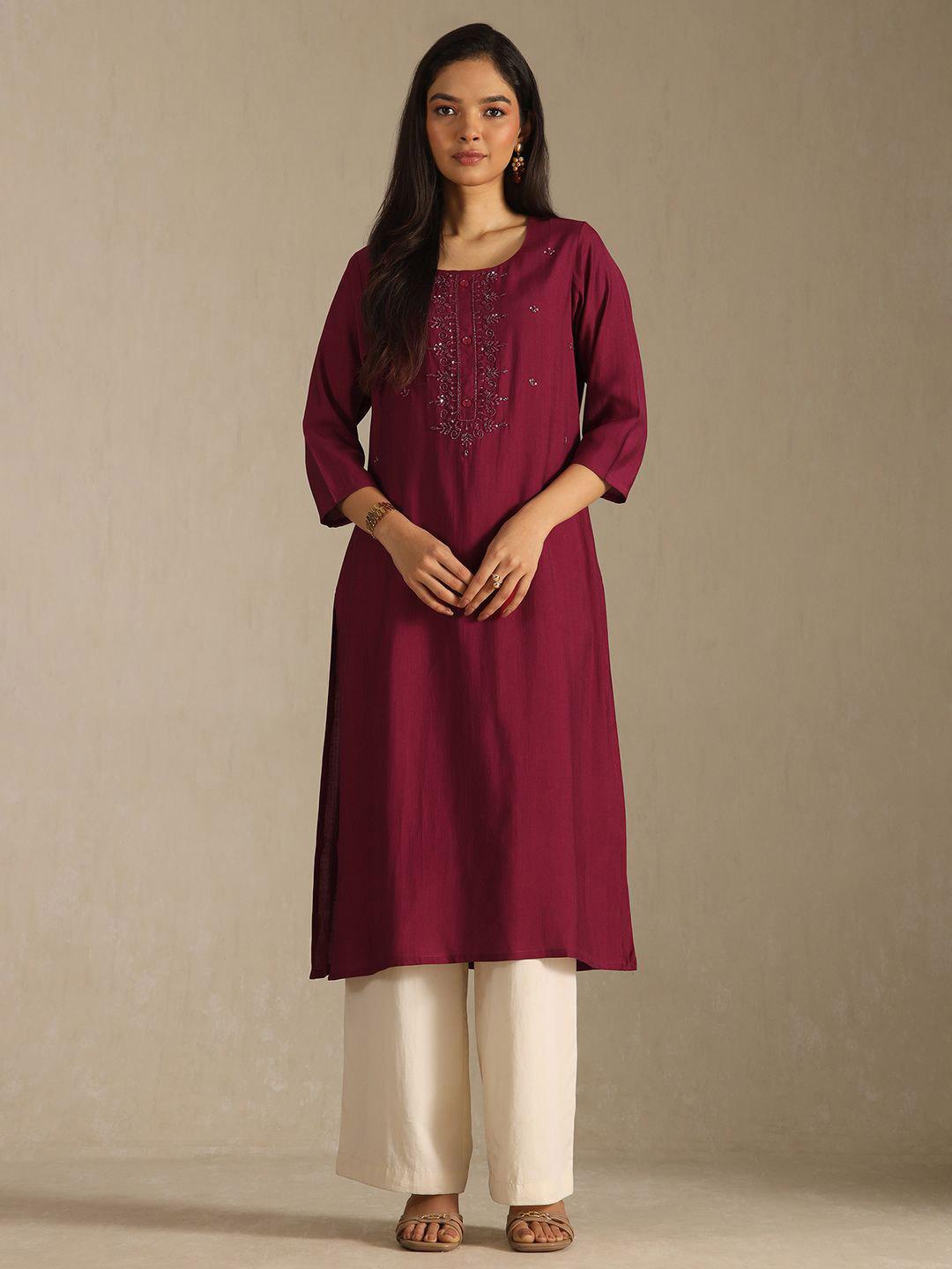 Buy Soch Embroidered High Slit Kurta - Kurtas for Women 36293199 | Myntra