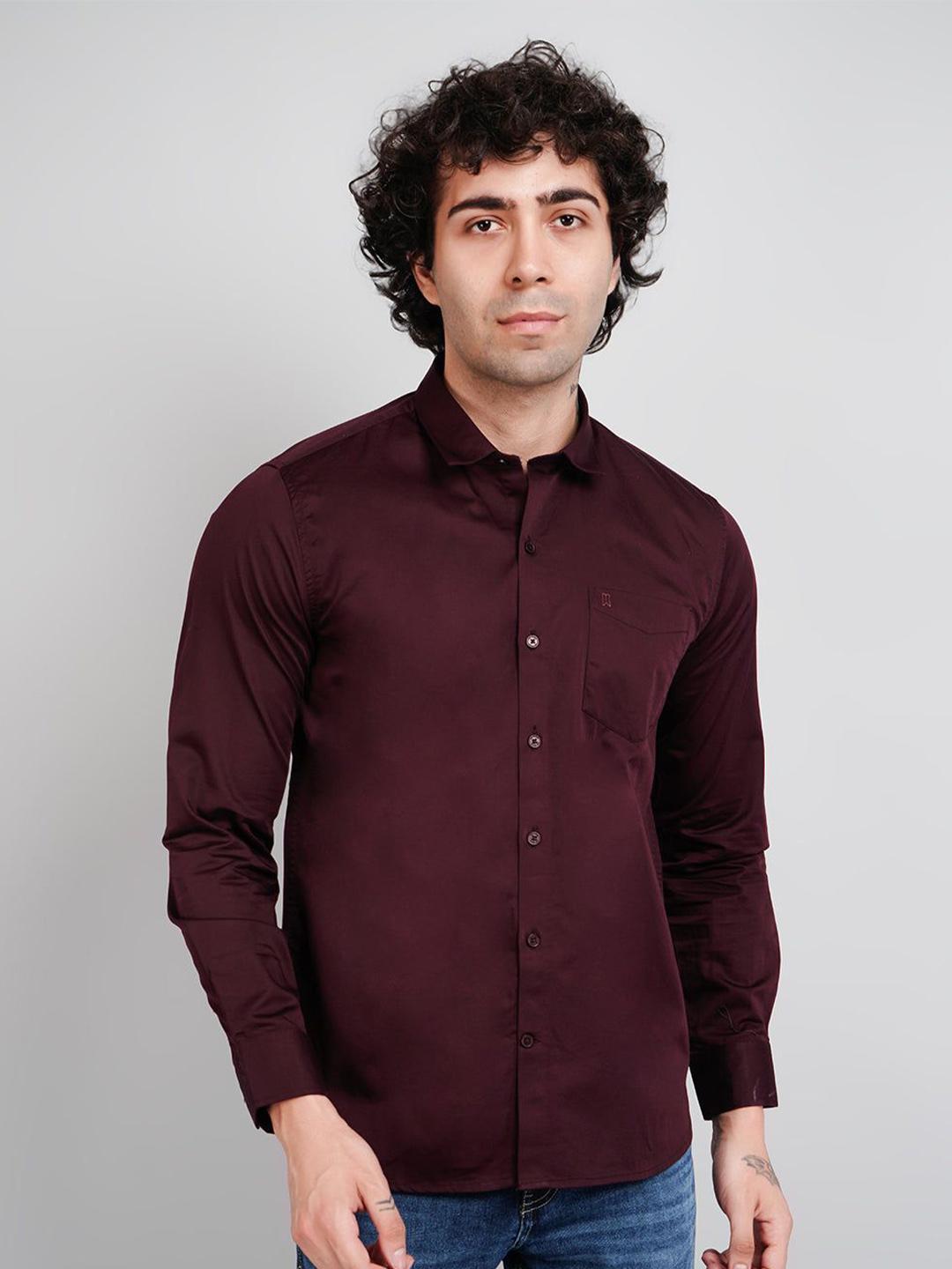 Buy TIM PARIS Standard Spread Collar Pure Cotton Casual Shirt - Shirts ...