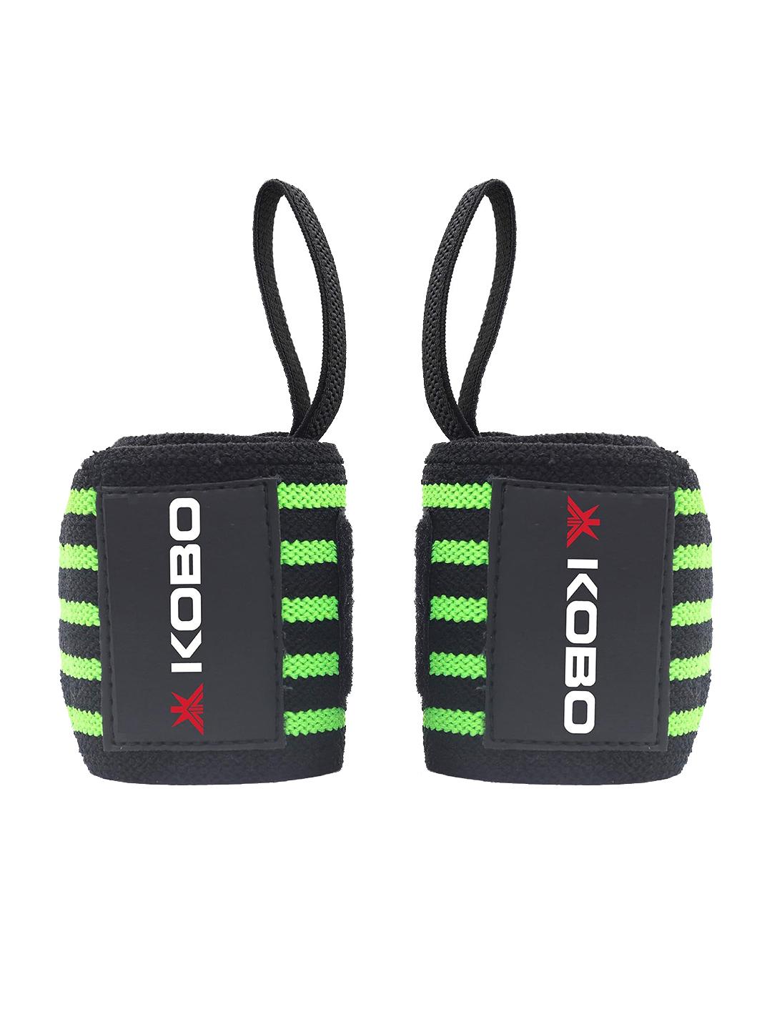 Buy KOBO Set Of 2 Weightlifting Wrist Support Straps - Wristbands for ...