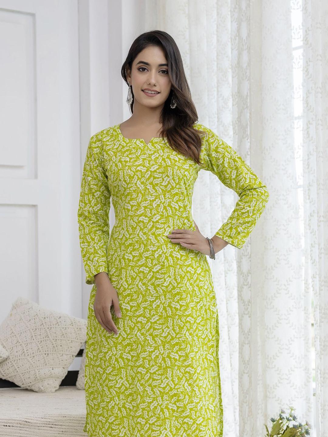 Buy CHAFI COLLECTION Women Floral Printed Floral Kurta - Kurtas for ...