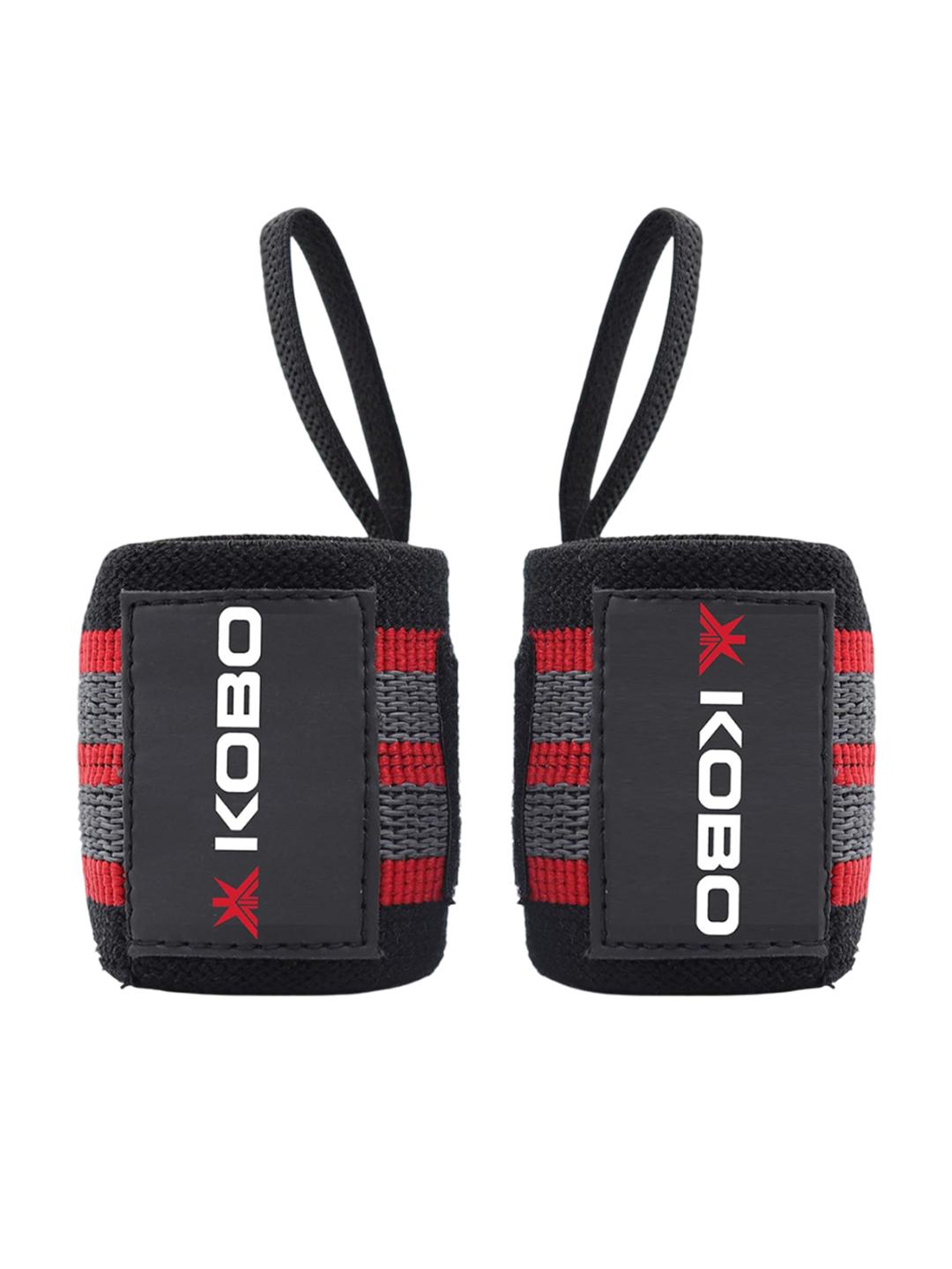 Buy KOBO Set Of 2 Weightlifting Wrist Support Straps - Wristbands for ...