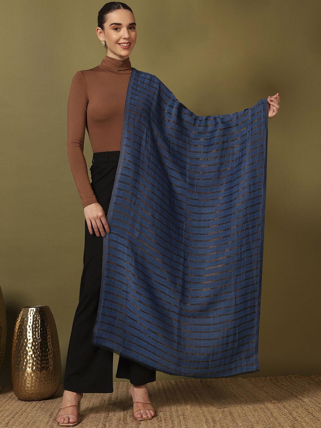 Buy Pashmoda Checked Woven Design Woolen Shawl - Shawl for Women ...