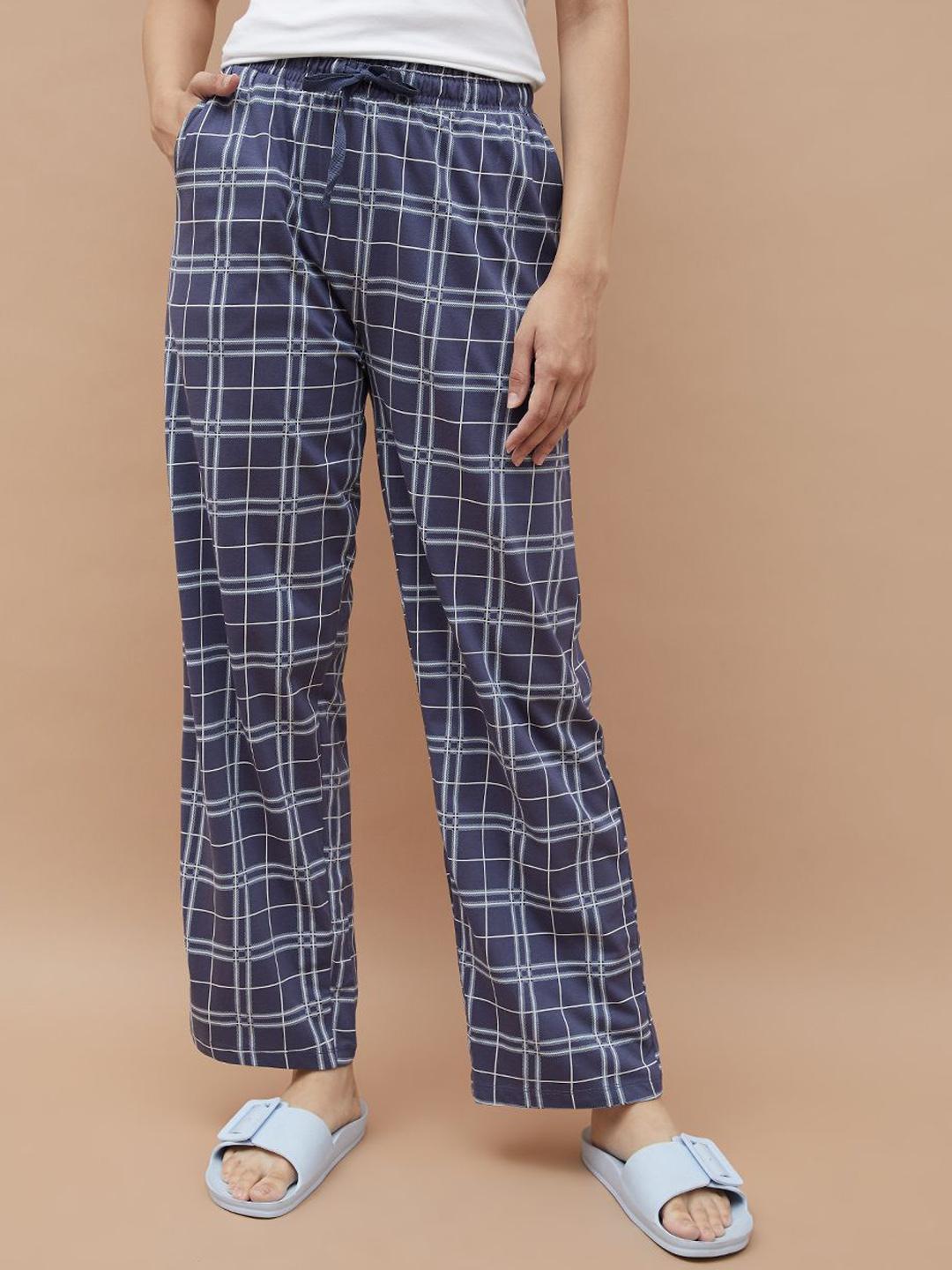 Buy Ginger By Lifestyle Women Checked Regular Fit Mid Rise Pure Cottn ...