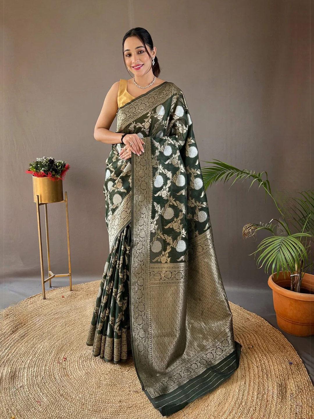 Buy Aavisa Queency Art Silk Designer Kanjeevaram Saree - Sarees for ...