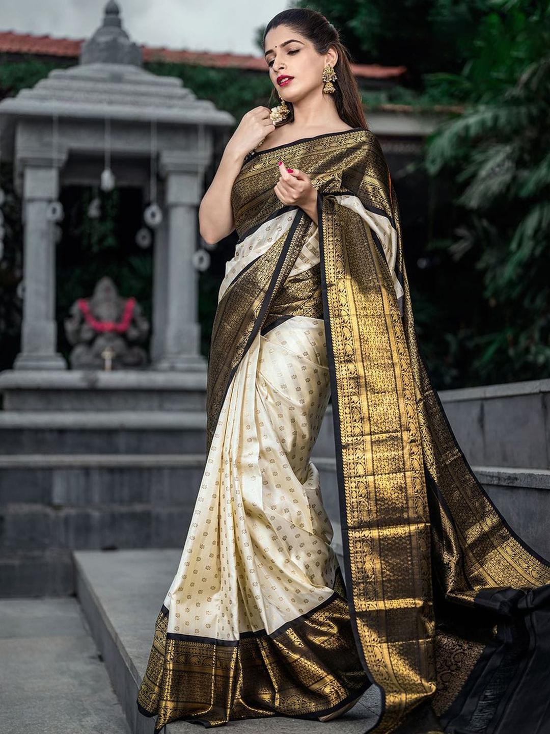 Buy Aavisa Queency Art Silk Designer Banarasi Saree - Sarees for Women ...