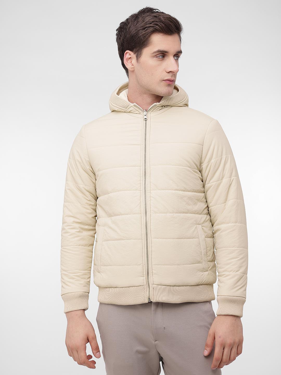 Buy French Connection Self Design Hooded Reversible Padded Jacket ...