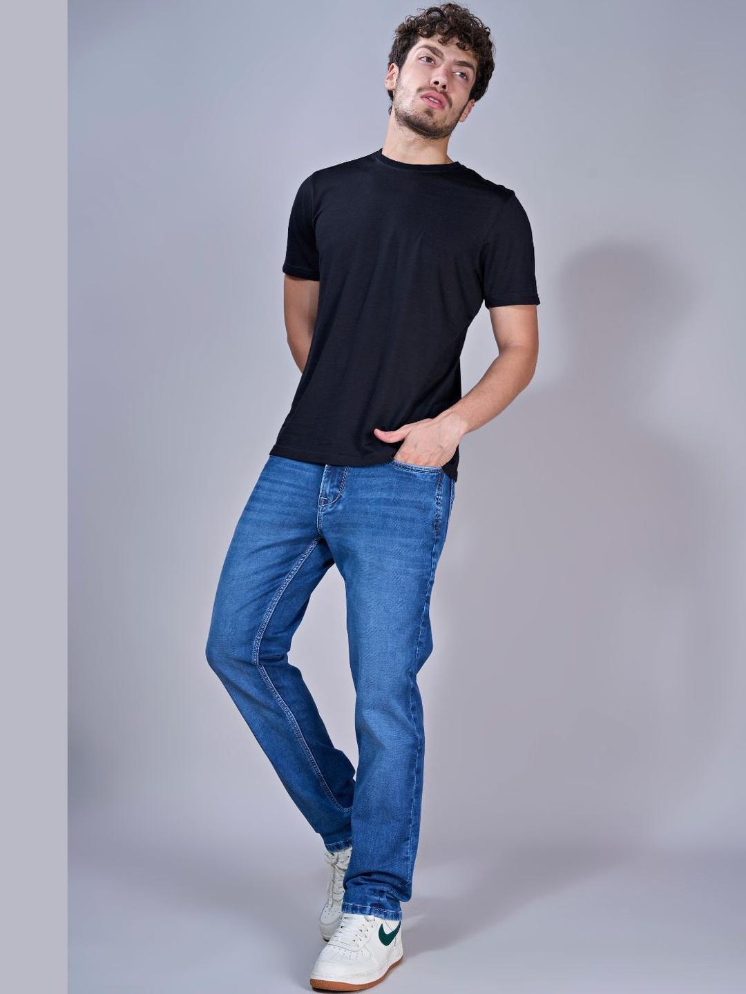 Buy Pointer Jeans Men Comfort Straight Fit Mid Rise Soft Stretch Jeans ...