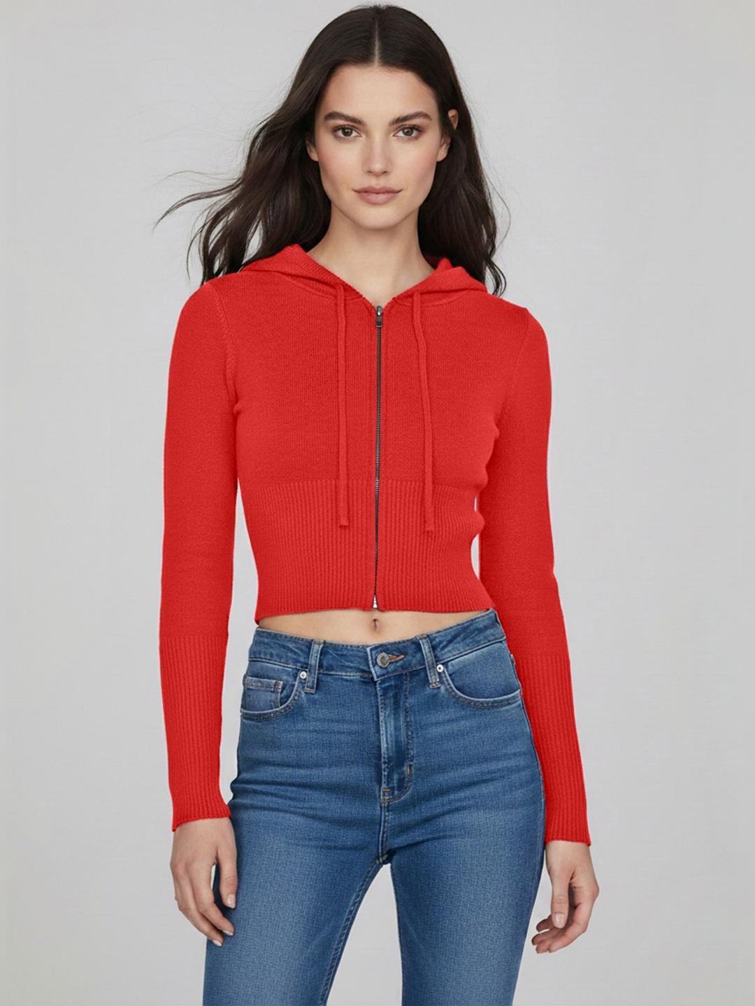 Buy LULU & SKY Women Acrylic Crop Padded Jacket - Jackets for Women ...