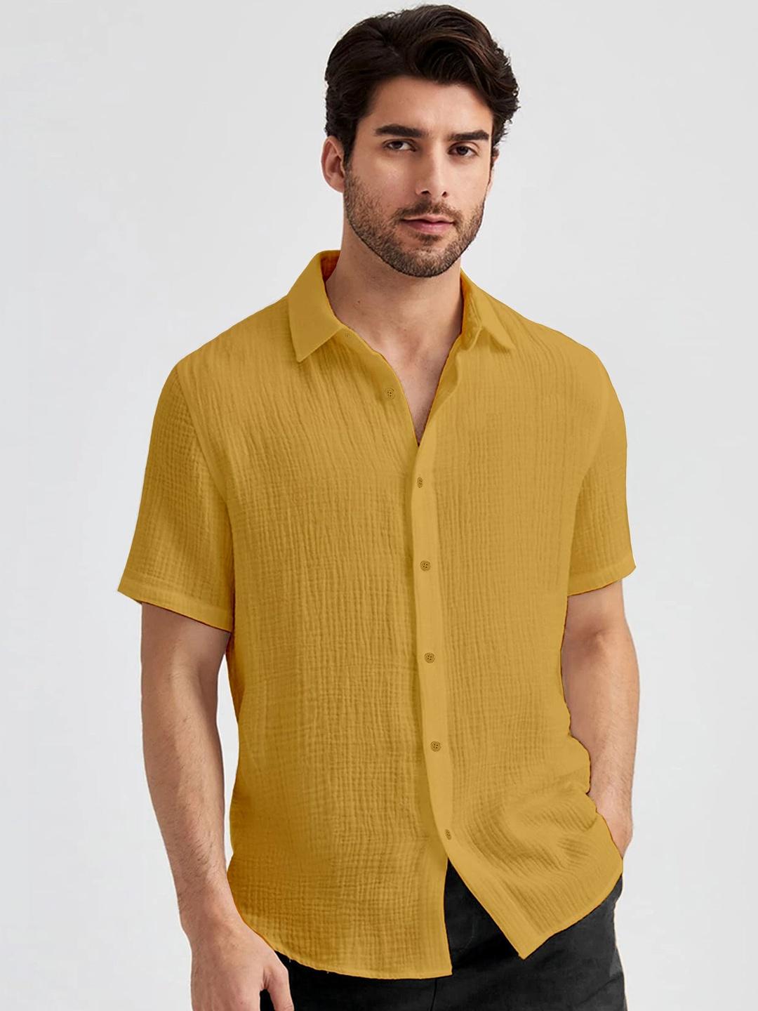 Buy WEBRIC Men Regular Fit Textured Casual Shirt - Shirts for Men ...