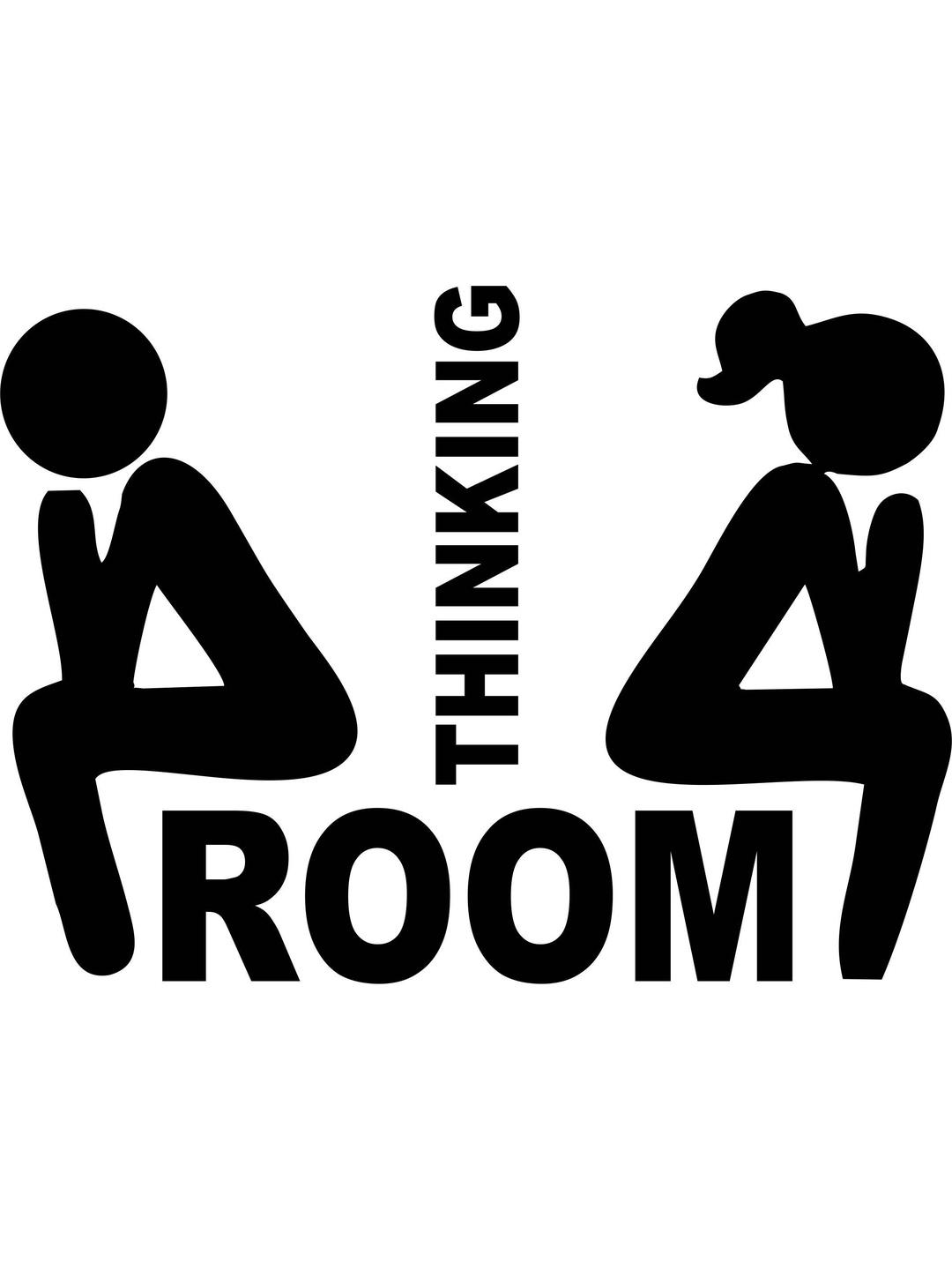 Buy Sai Designs Black Thinking Room Door Stickers - Decals And Stickers ...