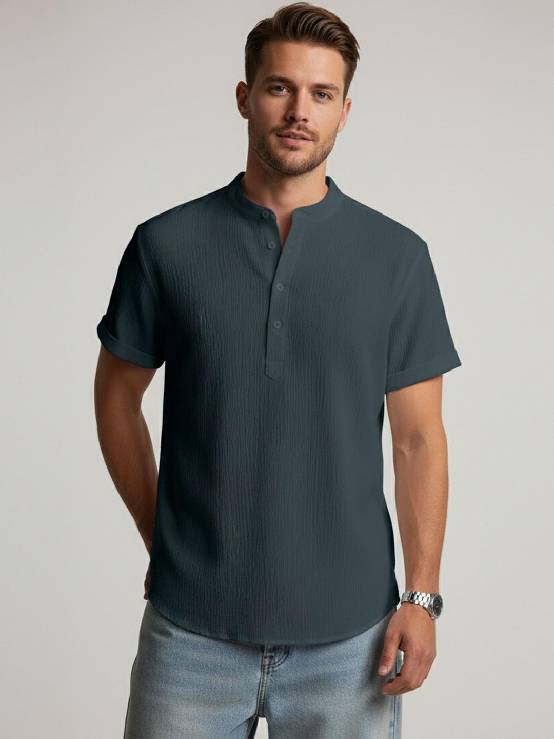 Buy WEBRIC Men Regular Fit Textured Casual Shirt - Shirts for Men ...
