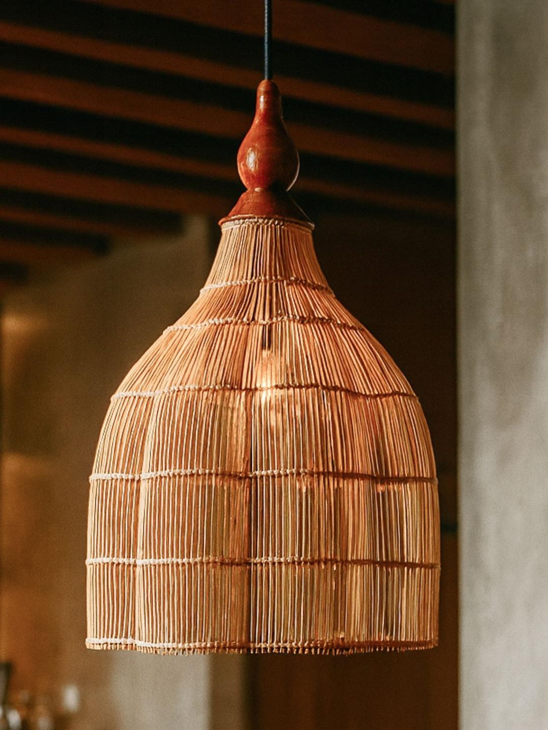 Buy HABERE INDIA Brown & Brown Textured Ceiling Lamp - Ceiling Lamps ...