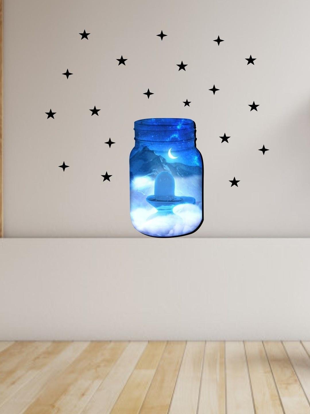 Buy Sai Designs Blue Shivling In A Jar Wall Sticker - Decals And ...